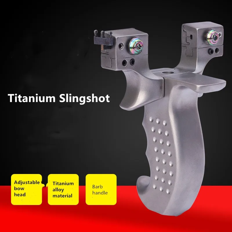 2021-New-Tc21-Titanium-Alloy-Slingshot-With-Flat-Rubber-Bands-High ...