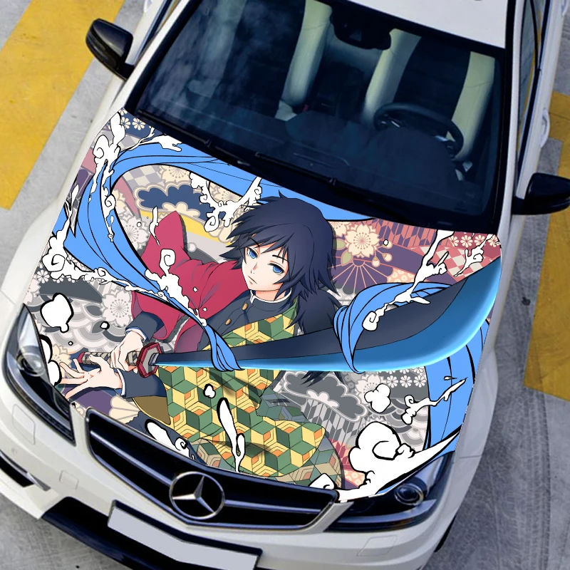 Car Styling Anime Itasha Hood Vinyl Stickers Tomioka Giyuu Engine Cover ...