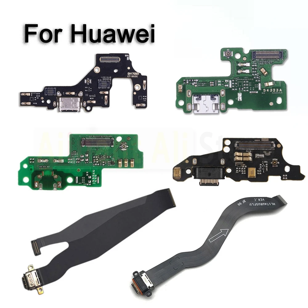 USB Charger Board Port Connector Mic PCB Dock Charging Flex Cable For Huawei Mate 7 8 9 10 20 ...