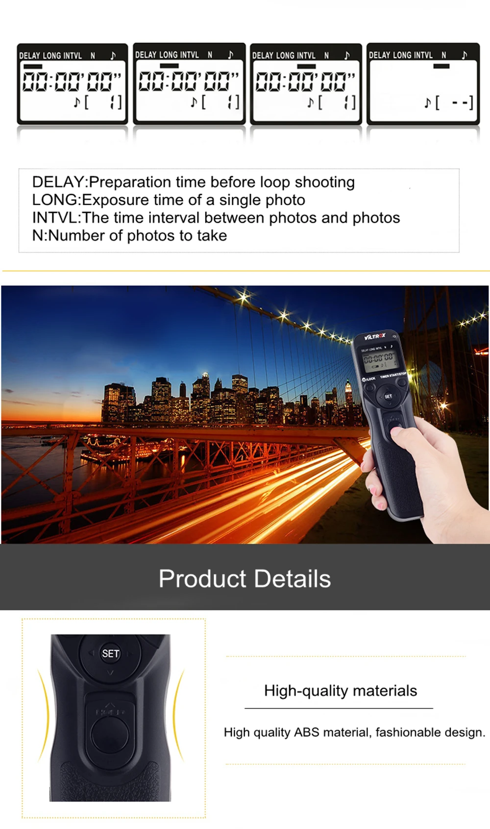 Viltrox MC C1 LCD 타이머 캐논 1500D 1300D 760D 800D 600D 77D 80D 200D M5 M6 ...