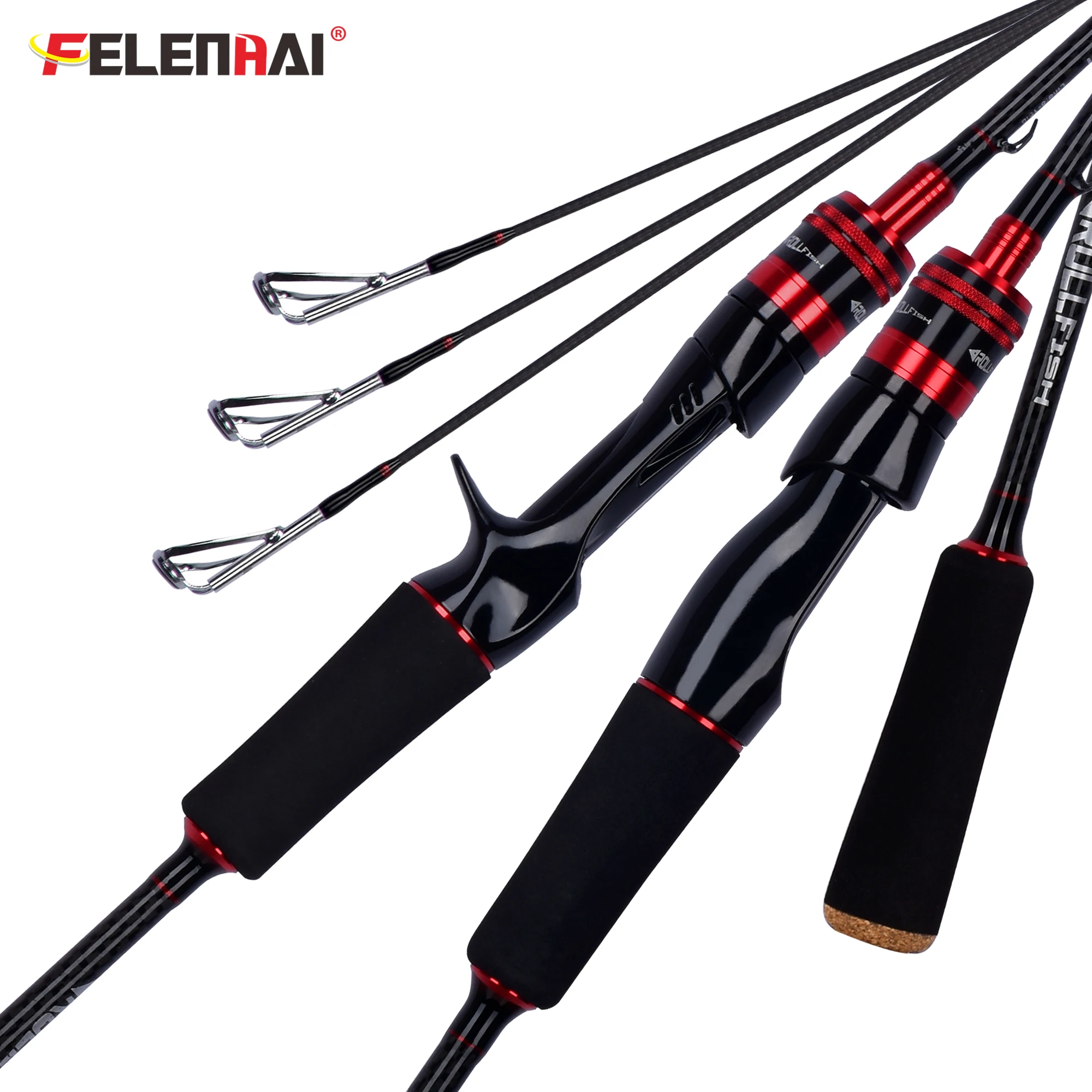 Baitcasting Spinning Casting Lure Fishing Rod 2sections 1.68/1.8/2.1m 1 ...