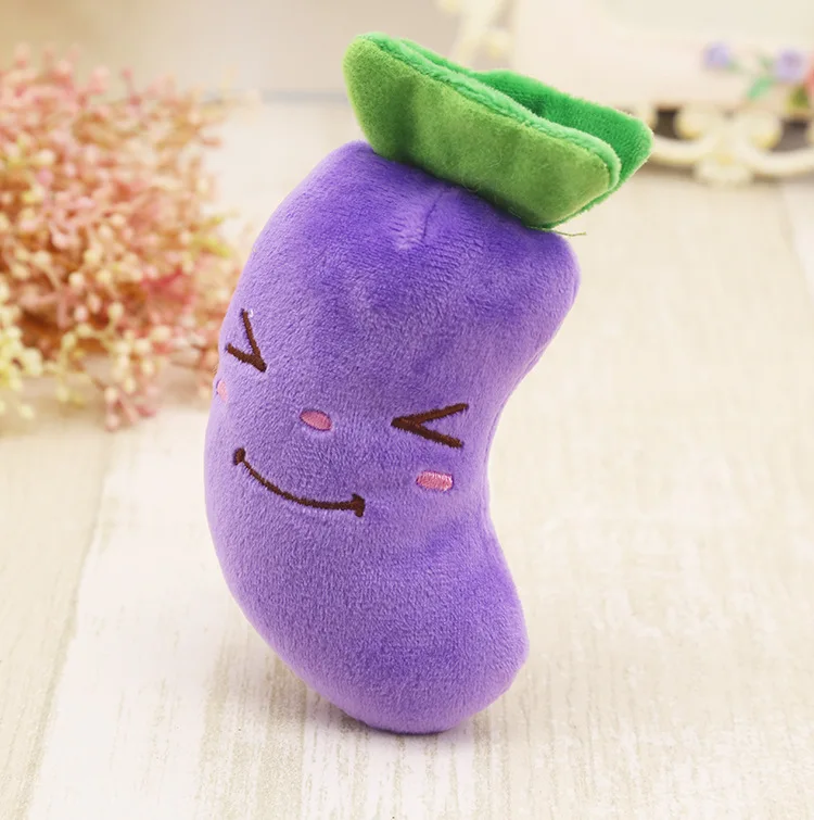 Purple Eggplant And Vegetable Toy Plush Sound Making Connotation Bb