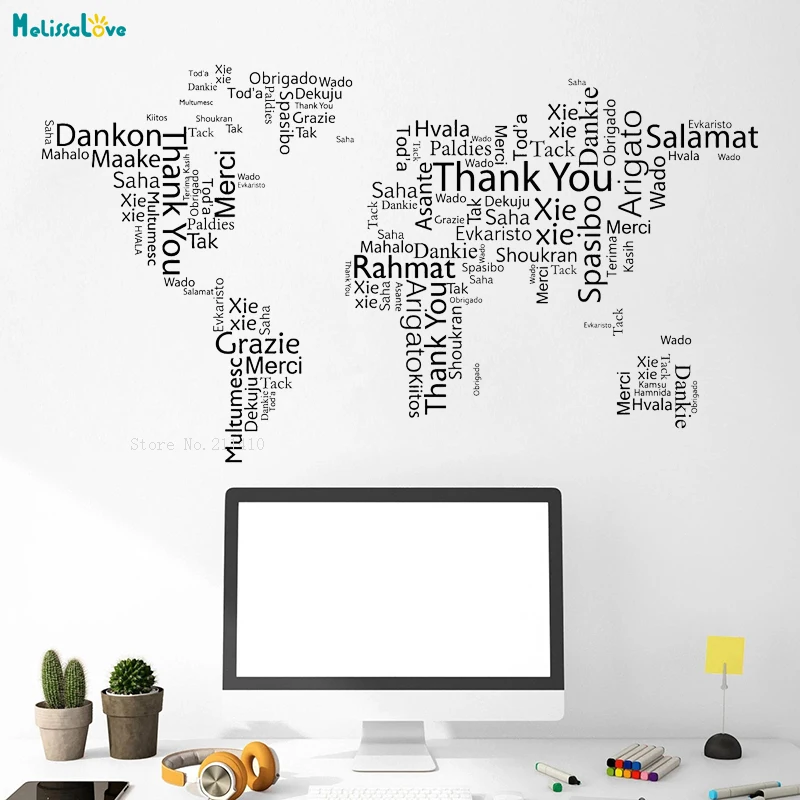 Words-Cloud-Quote-World-Map-Vinyl-Wall-Decals-Thank-You-Office-Space ...