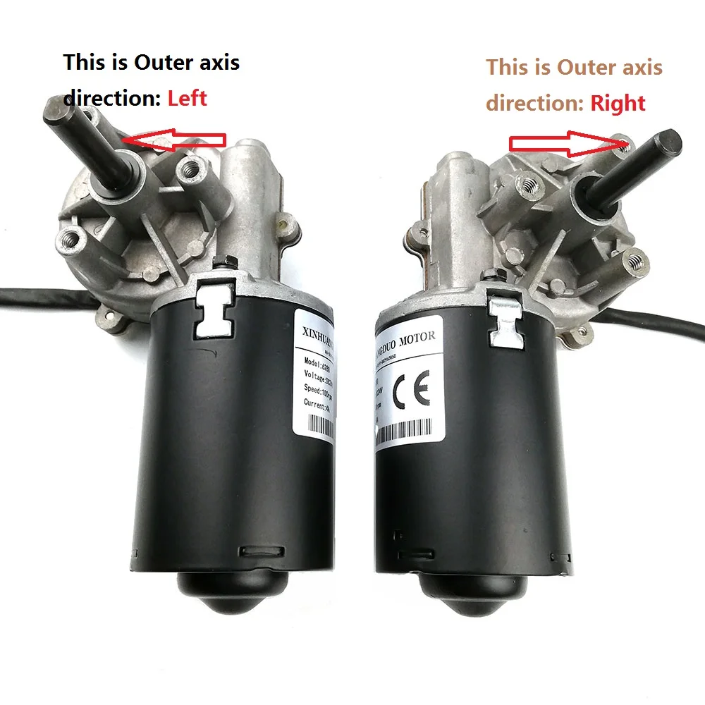 24VDC motore riduttore a vite senza fine ad alta coppia 30rpm 50rpm ...