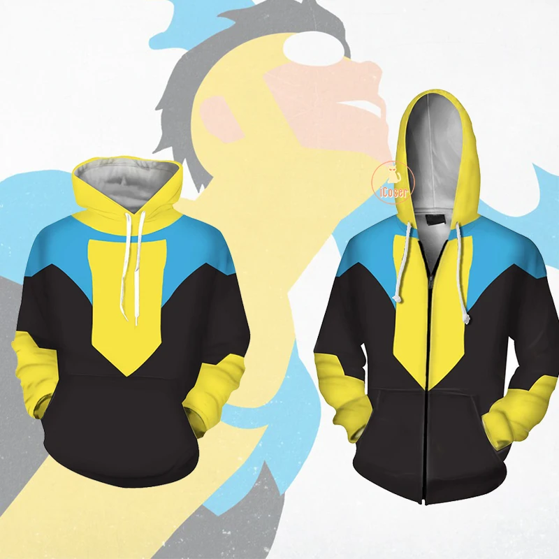 Anime Invincible Hoodies Superboy Pullover Hero Mark Grayson Cosplay ...