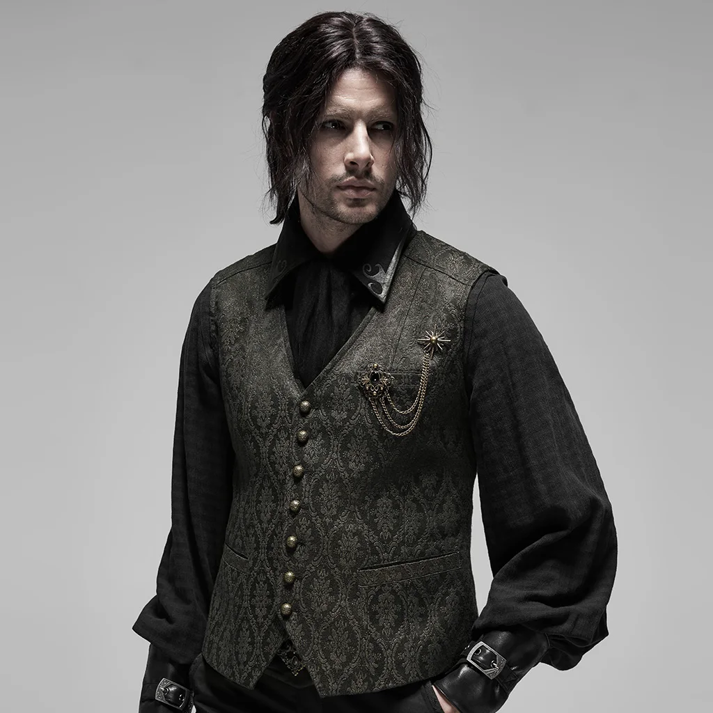 PUNK RAVE Men Steampunk Bronzed Retro broche Formal de Noche cena ...