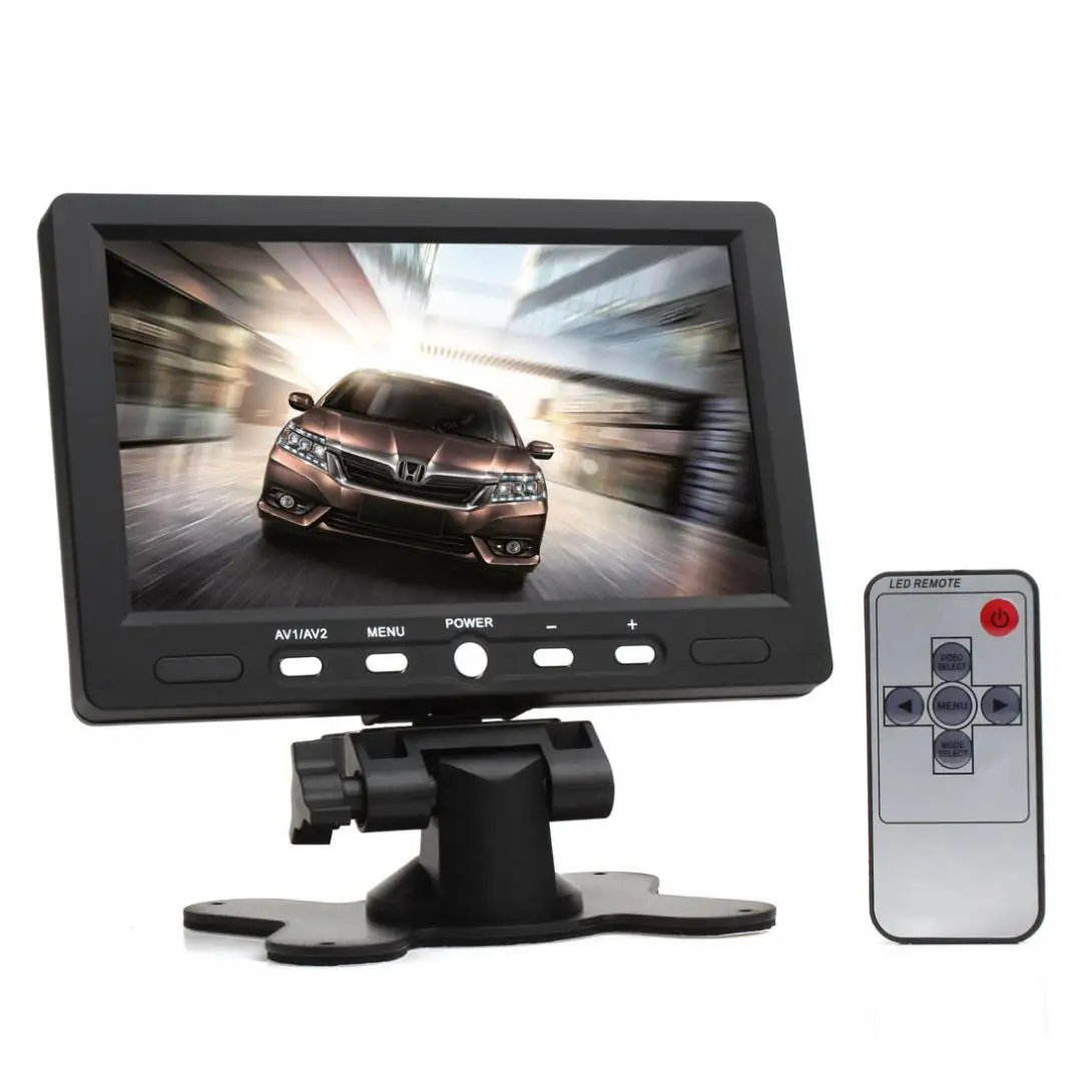 7 Inch Color TFT LCD 800 x 480 AV HDMI VGA Car Rear View Monitor Auto ...