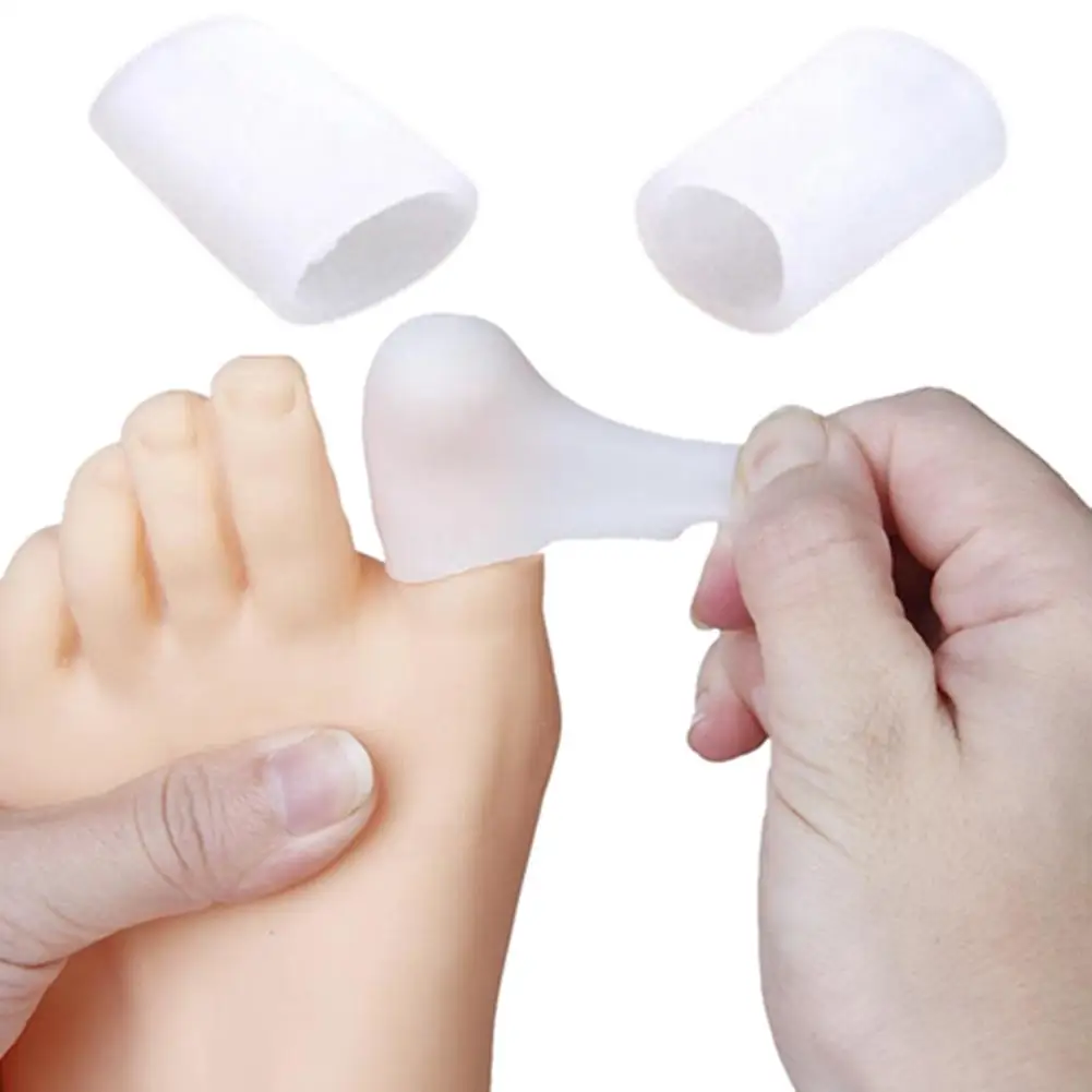 2pcs-set-Finger-Toe-Protector-Silicone-Gel-Cover-Cap-Pain-Relief ...