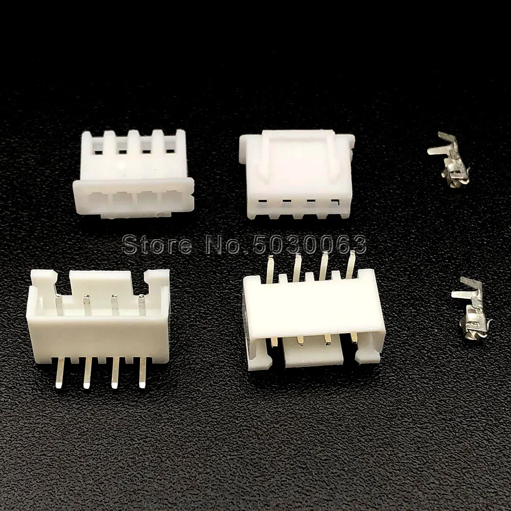 30Sets XH2.54 XH-4AW 4Pin 4p Wire Connector 2.54mm 90 degrees Curved ...