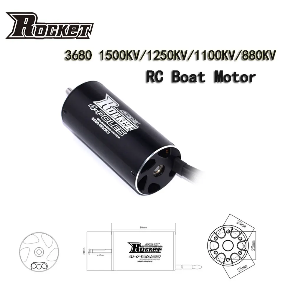 Electric Boat Motor 3680 Brushless Motor, Surpass Hobby 1500KV ...