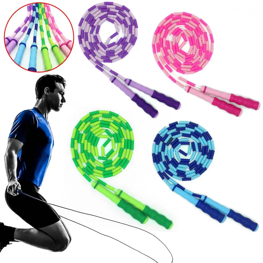 270cm Pattern Bamboo Jump Rope Adult Children Fancy Beaded Skipping ...