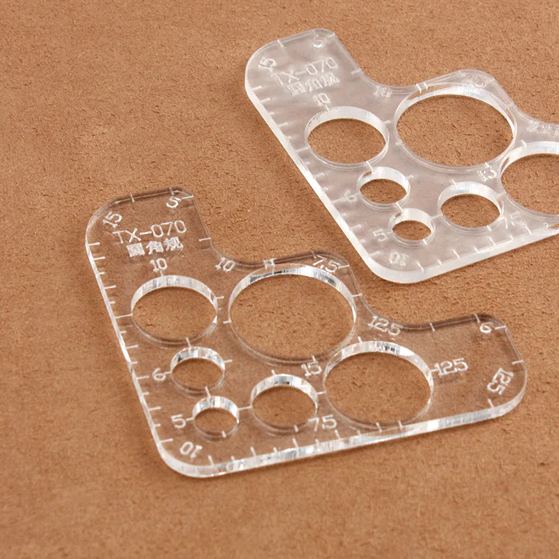 9x9cm-Acrylic-R-Gauge-Ruler-Regular-Circular-Angle-Rounded-Corner ...