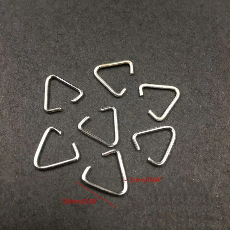 100Pcs-Triangle-Open-Jump-Rings-Iron-Pinch-Clip-Bail-Hang-Drops-Jewelry ...