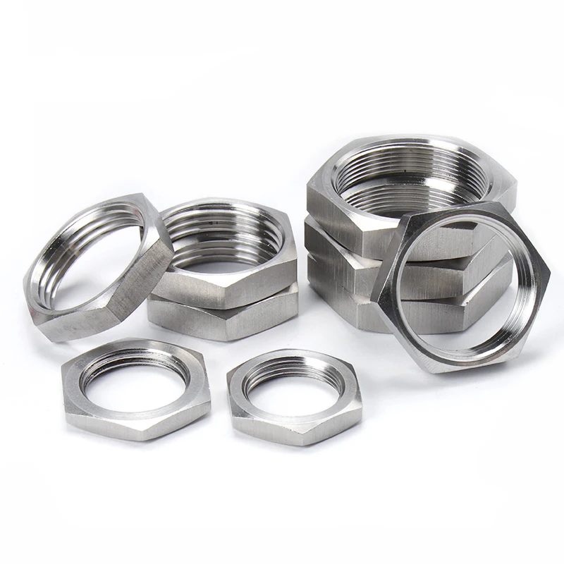 3-4-NPT-DN20-BSP-Female-Thread-Hex-Lock-Nut-Pipe-Fitting-Stainless ...