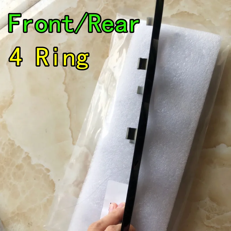 10 шт. ABS автомобильный Стайлинг 4 кольца логотип черный карбон Хром Передняя решетка задний ...