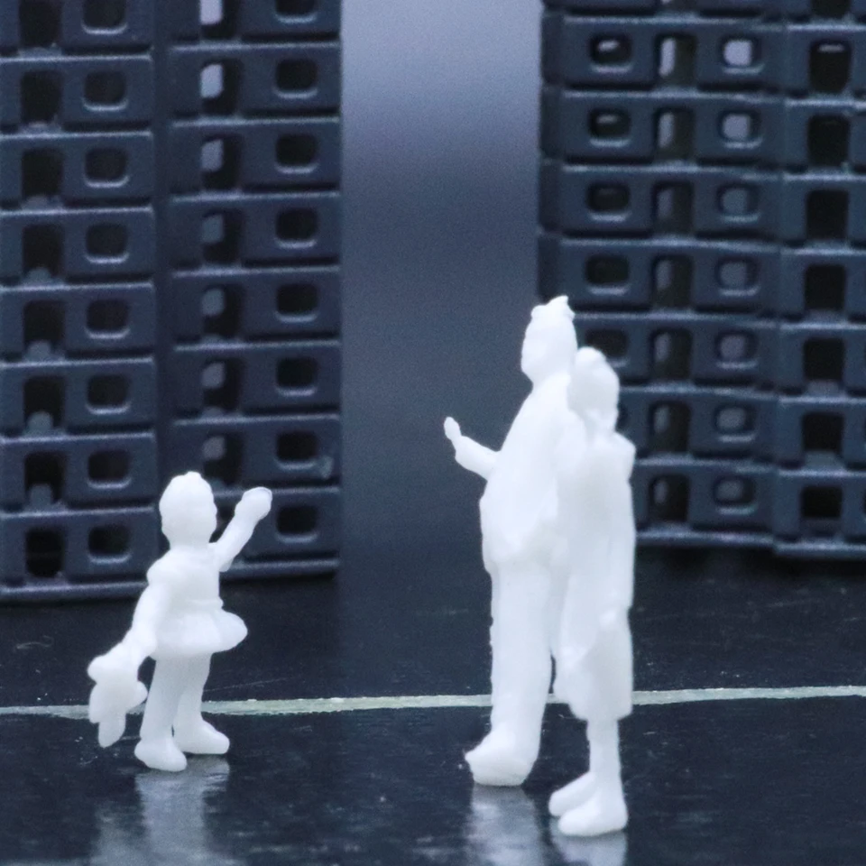 Scale Figure 100Pcs White 1:100 Scale Model People Figures - For ...