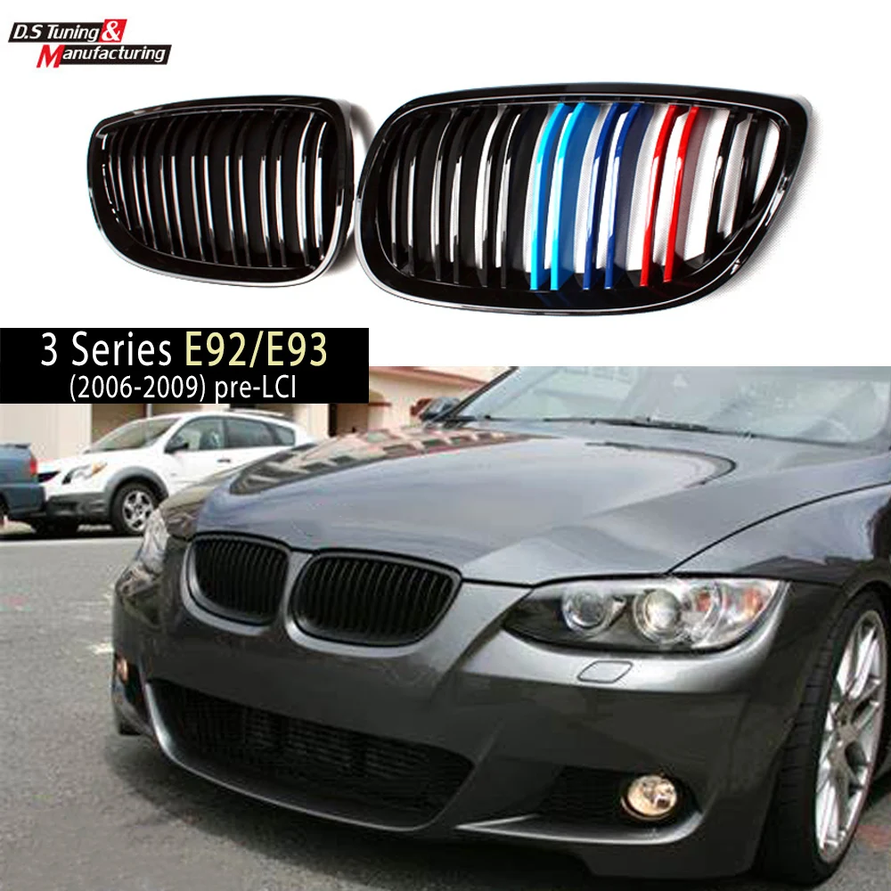 BMW E90 E92 E93 M3 Gloss Black Grilles – EuroCustomsPR, 47% OFF