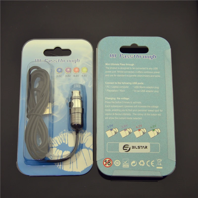 Mini Ego USB VV Passthrough Charging Cable 3.0V 4.8V Variable Voltage ...