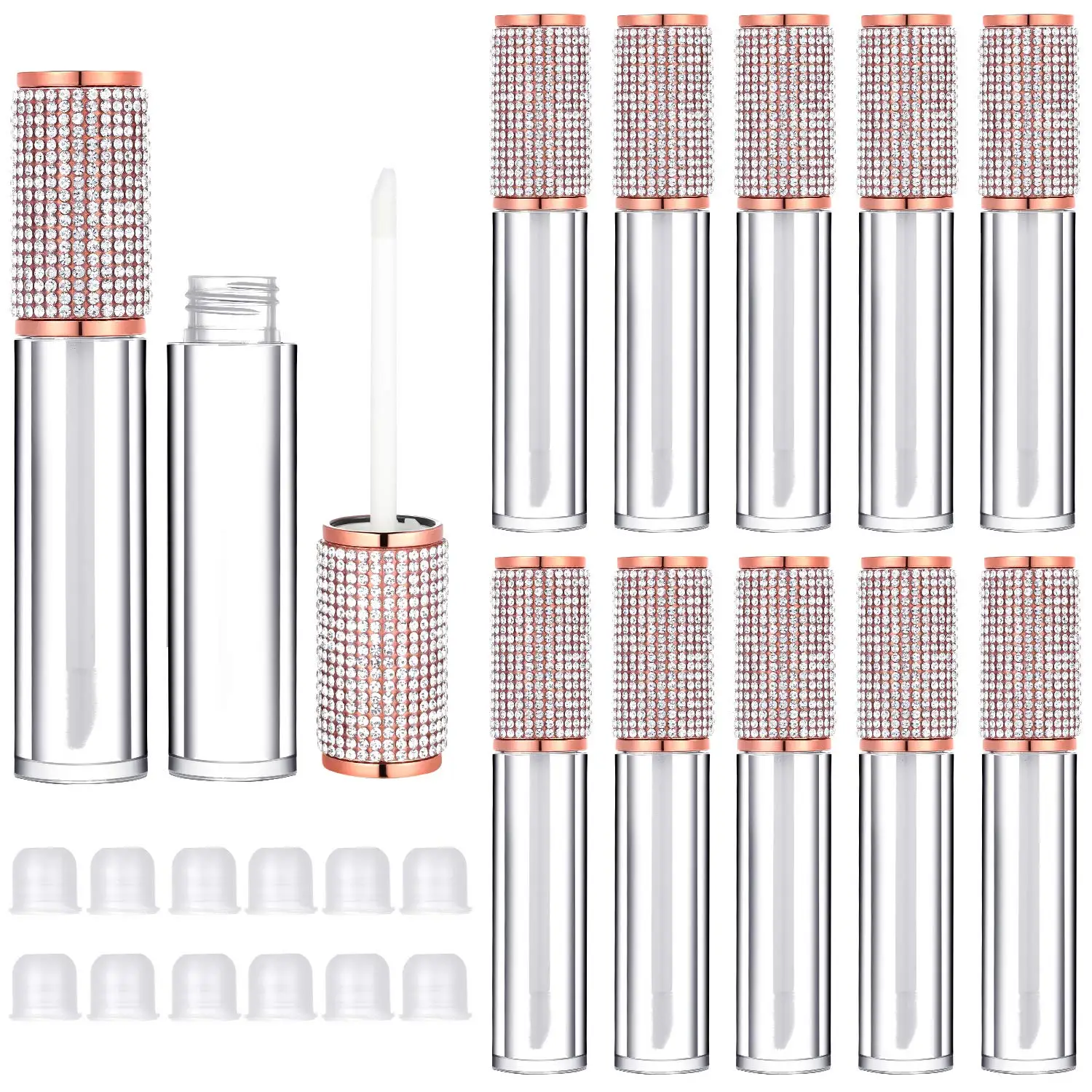 10Pcs-Crystal-Rhinestone-Lip-Gloss-Tube-Empty-Lip-Gloss-Containers-Lip ...