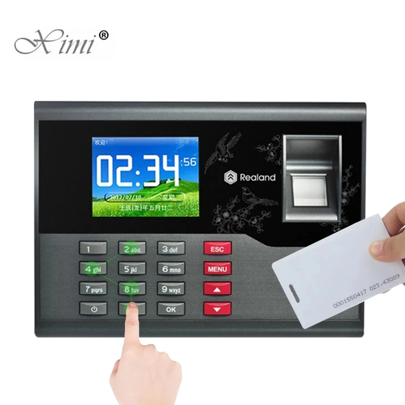 Biometric Fingerprint Attendance Machine LCD Display USB Fingerprint ...