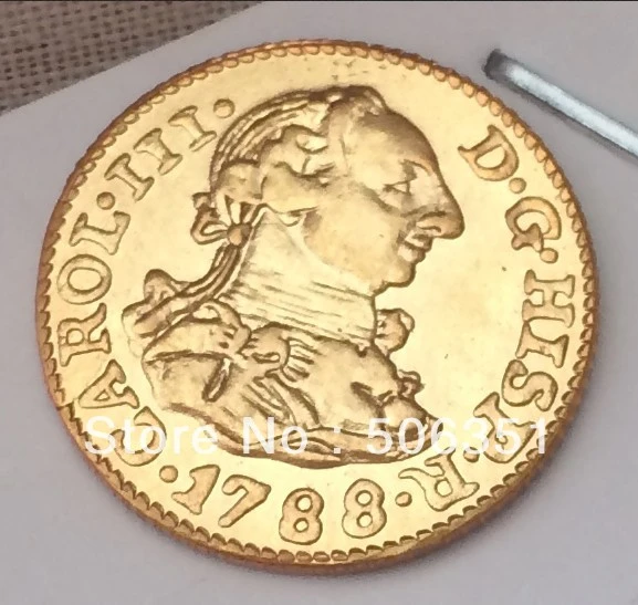 1788 2 Escudo Gold Coins