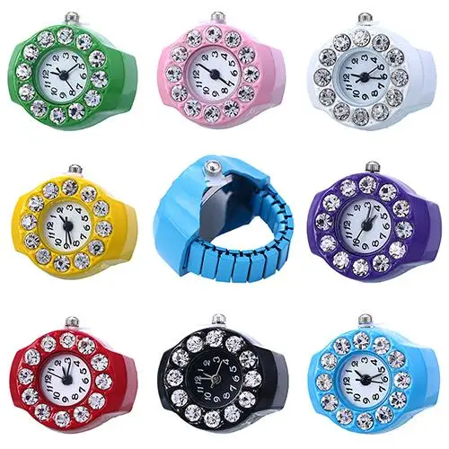 Men-s-Women-s-Silicon-Round-Rhinestone-Elastic-Quartz-Finger-Ring-Watch ...