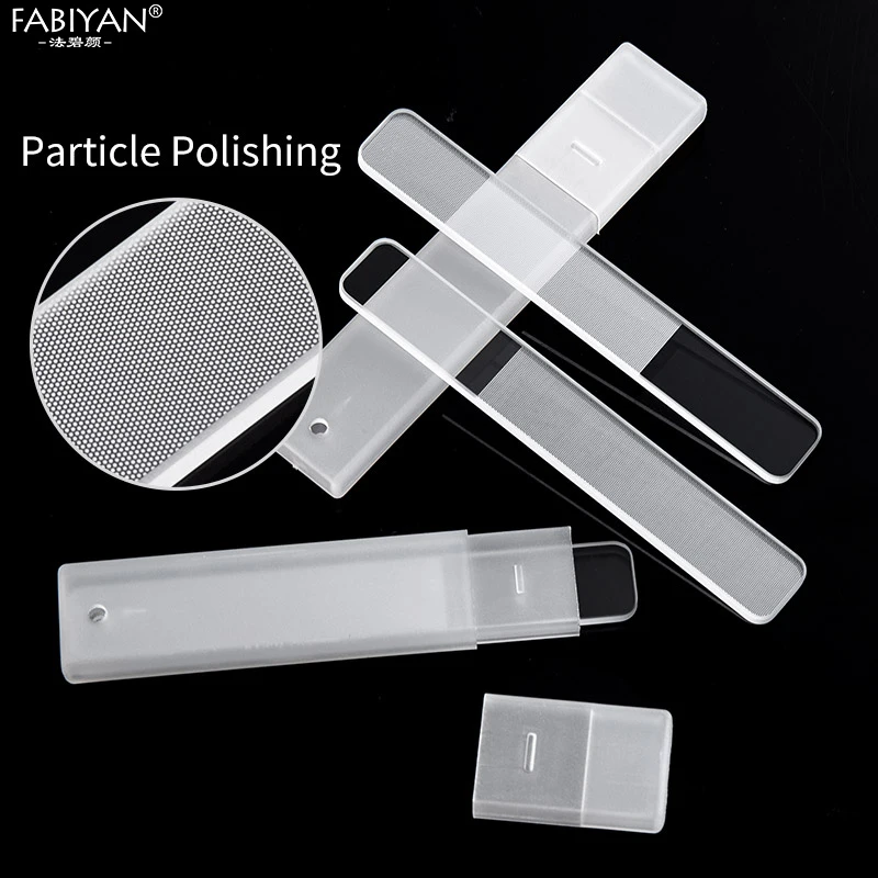 2pcs Durable Nail Art Crystal Glass File Buffer Gel Uv Polish Buffing ...