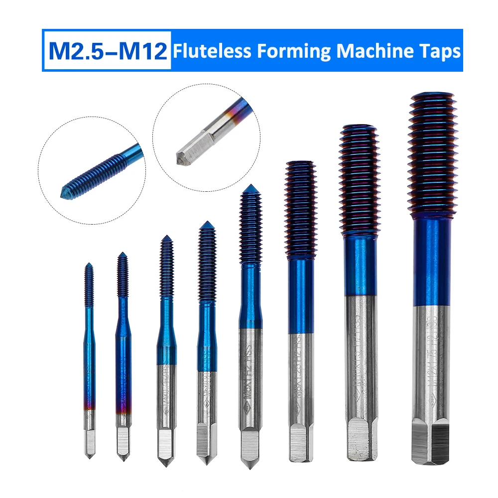 M2.5 M3 M4 M5 M6 M8 M10 M12 Spiral Thread Tap Set Metric Tap Drill Nano ...