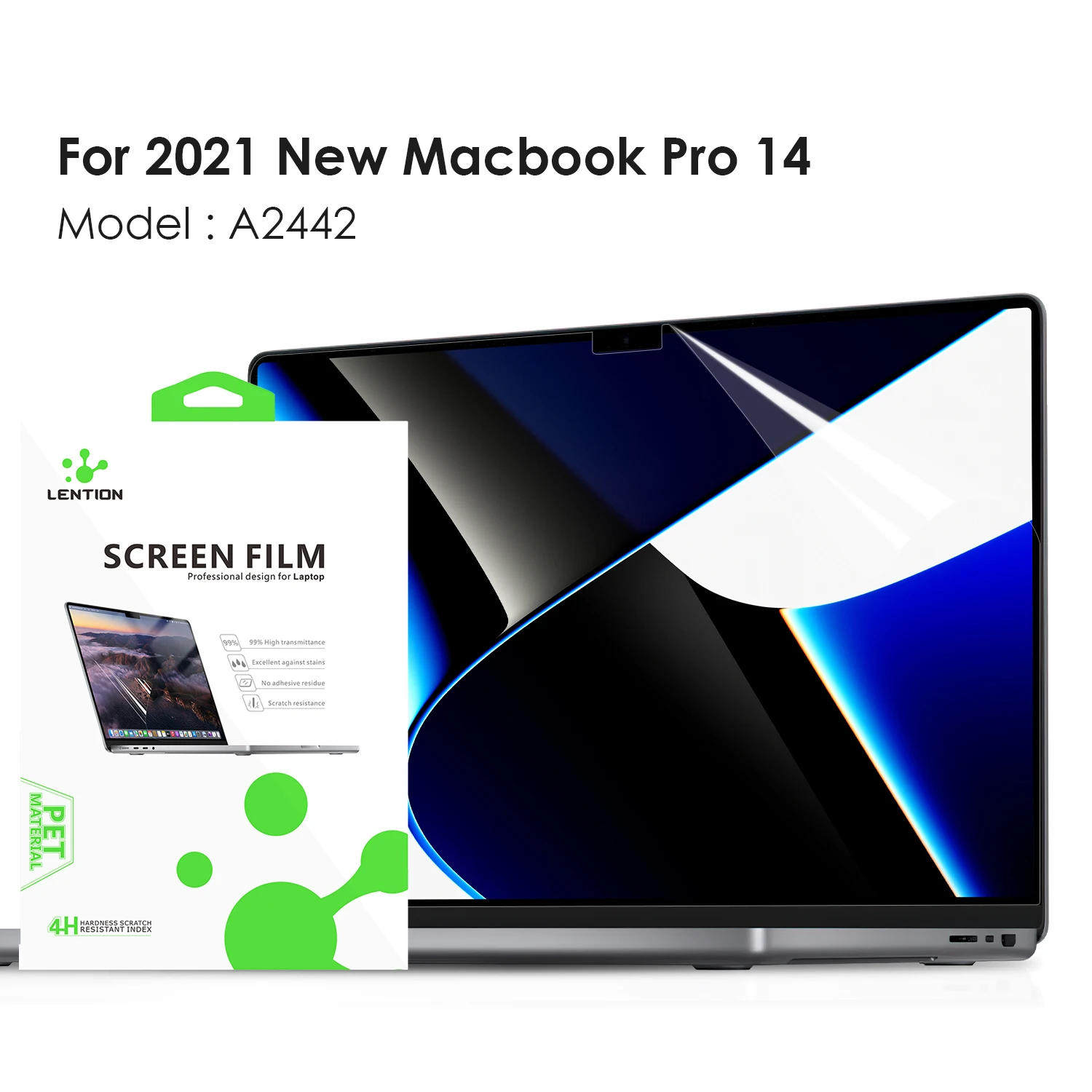 Laptop Screen Protector For 2021 New Macbook Pro 14.2 Inch M1 Model ...