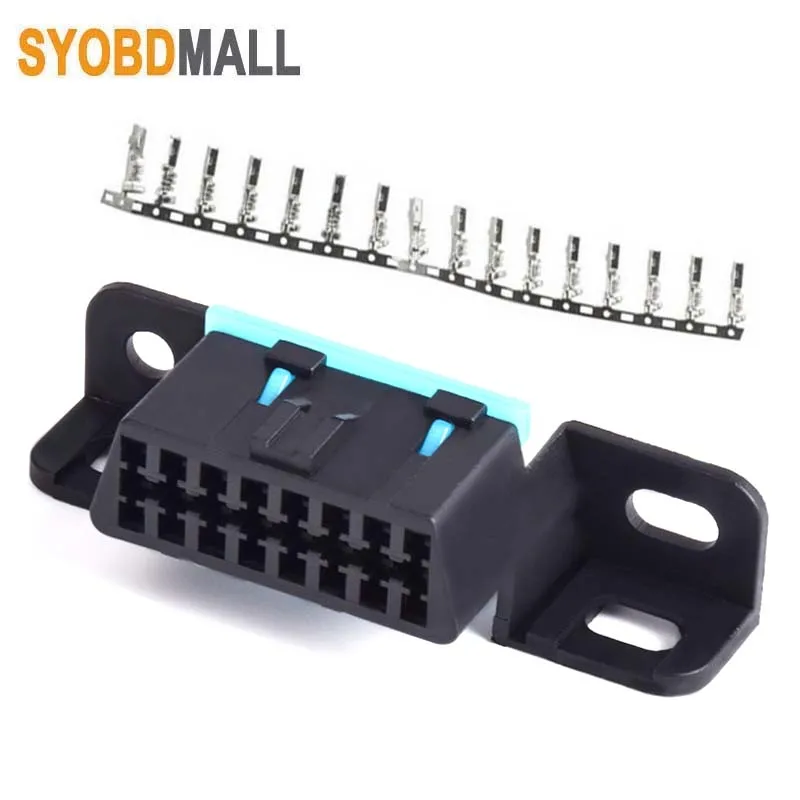 J1962f 16pin Obd2 Cord Female Angle Connector 16 Pin Obd 2 Female Wire ...