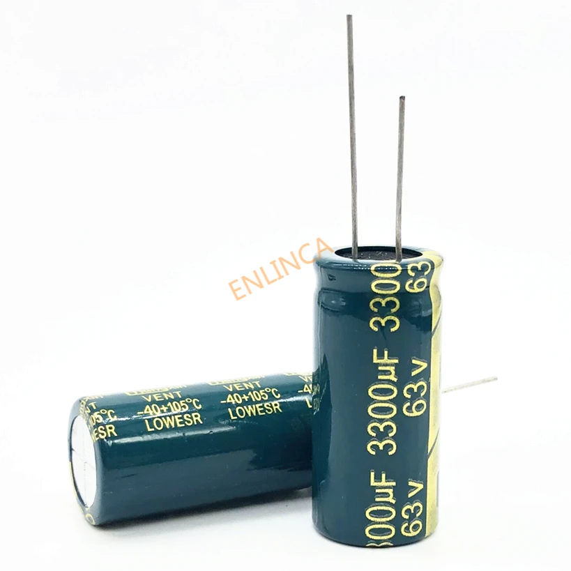 2pcs 63v 3300uf 18*40 High Frequency Low Impedance Aluminum ...
