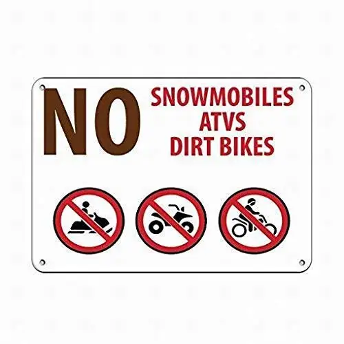 No Snowmobiling Signs