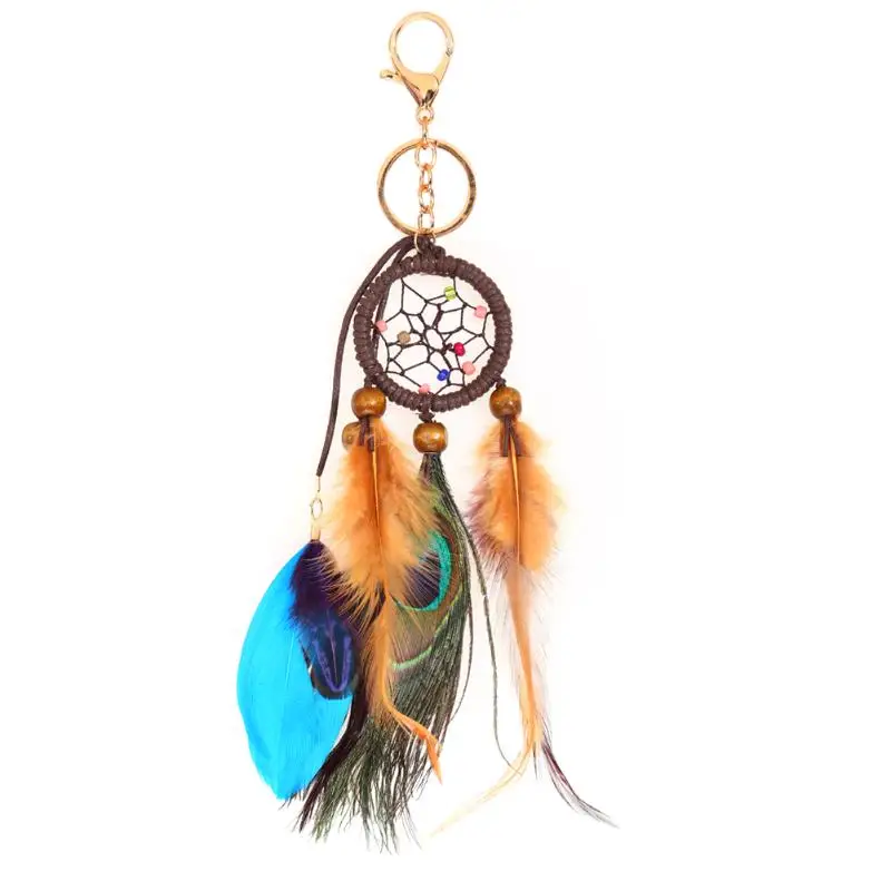 Dream Catcher Keychain Keyring | Dream Catcher Feather Peacock - Dream ...