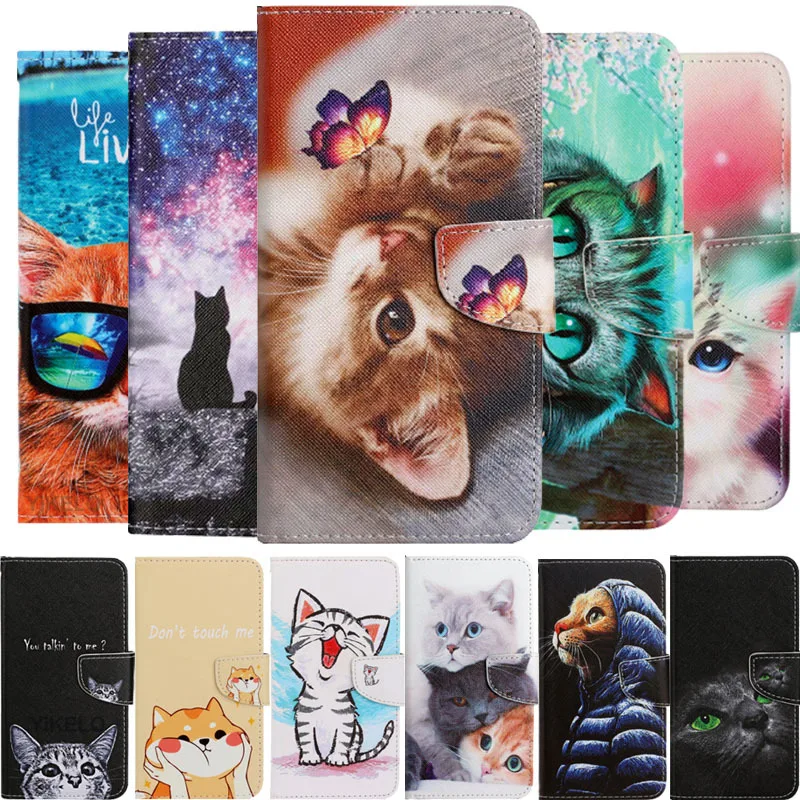 Stylish-Lovely-Cat-Leather-Case-For-Samsung-Galaxy-S10E-S20-S21-FE-S22 ...