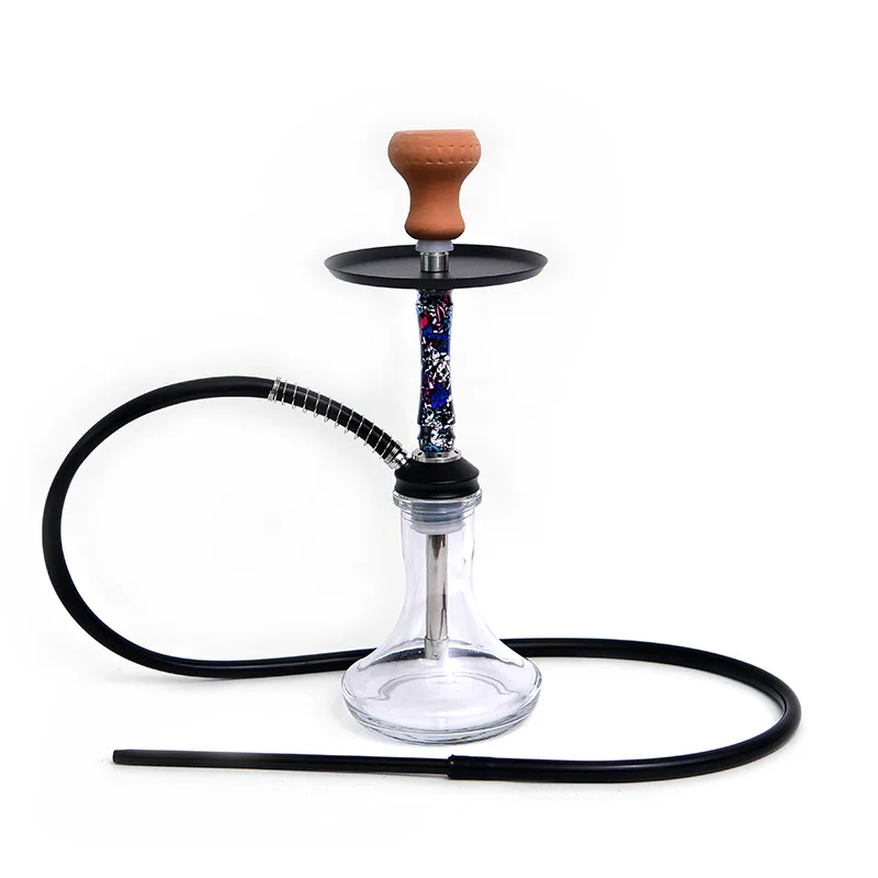 45CM Altura Árabe Shisha Set Liga Colorida Stem Base De Vidro/Silicone ...