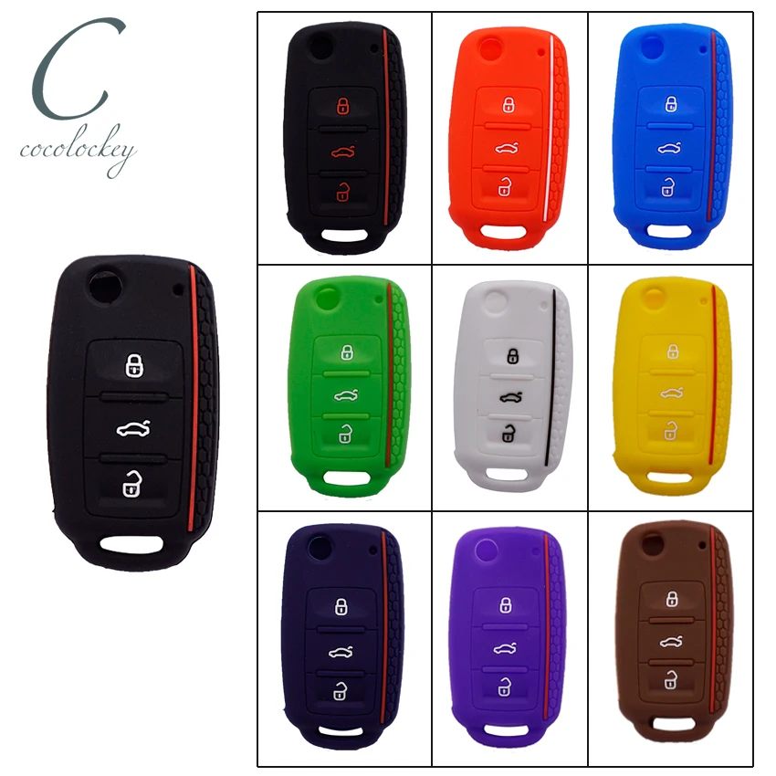 Cocolockey-Car-Key-Cover-Fob-for-VW-Bora-Polo-Passat-golf-for-Skoda ...