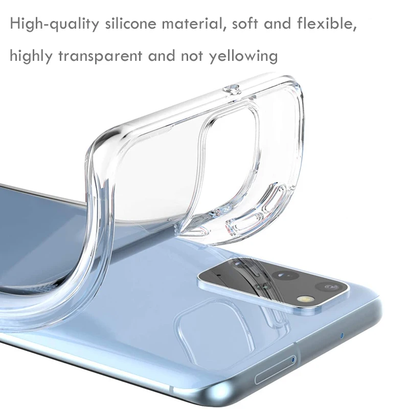 Funda de silicona suave y transparente para Samsung, protector ultrafino para Samsung S20 Fe S10 ...