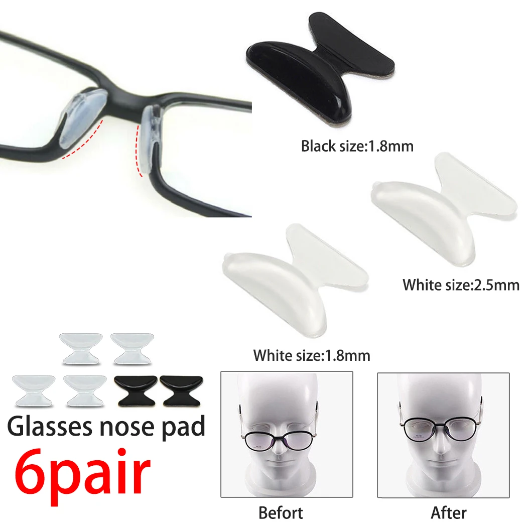 Силиконовые носовые упоры фиксатор для очков 6 пар 10|Eyewear ...