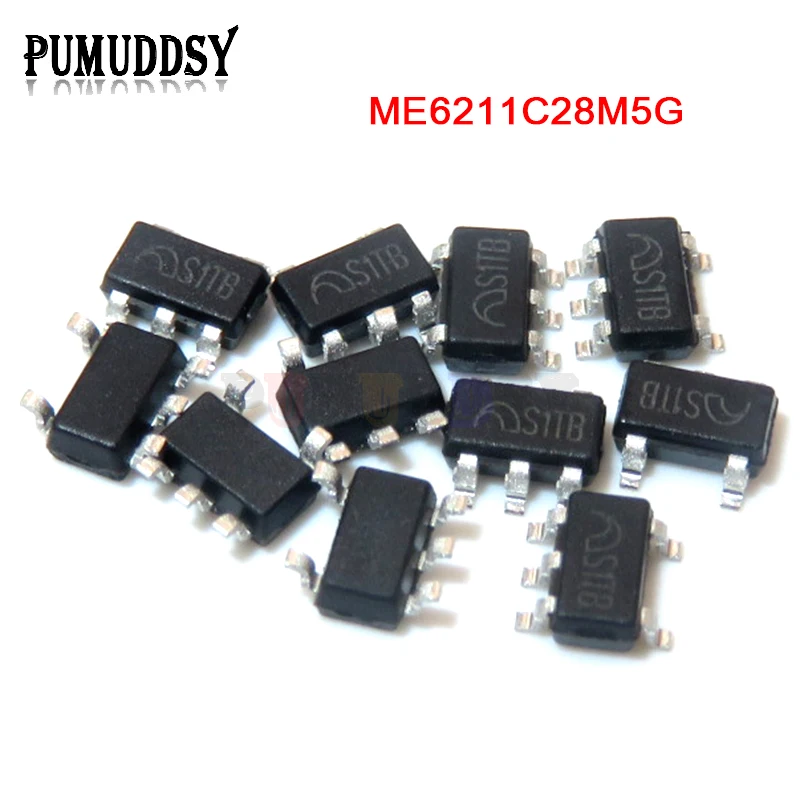 10PCS ME6211C28M5G SOT23-5 ME6211 SOT23 LDO Regulator IC 2.8V - AliExpress
