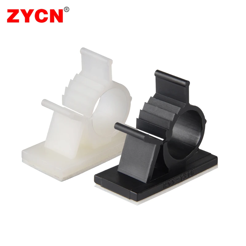10pcs Self-adhesive Cable Clip Adjustable Organizer Plastic Mounts ...