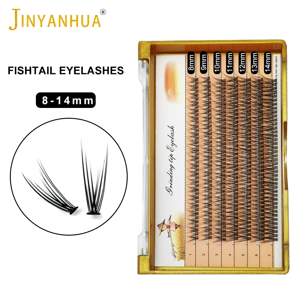Fishtail-Type-Eyelash-Extensions-3-7Rows-Mix-Length-Single-Cluster-Fans ...