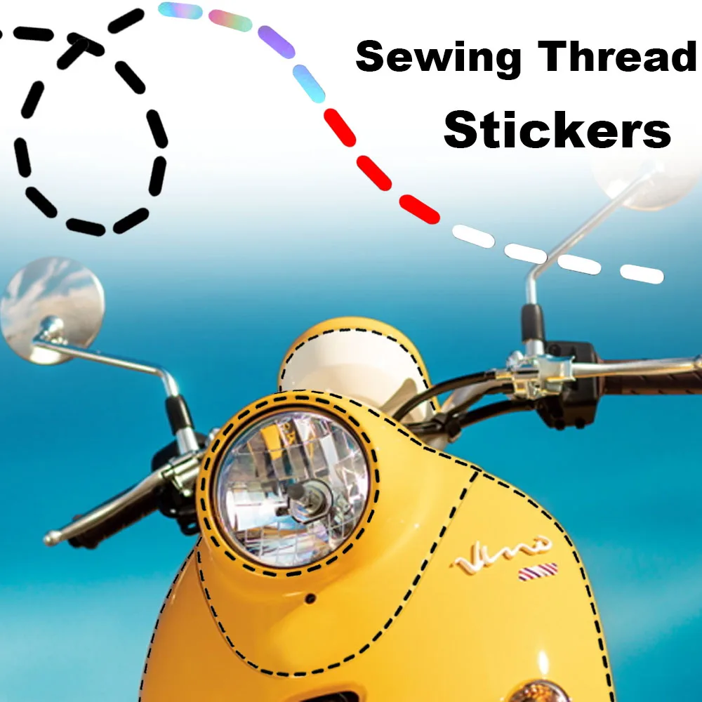 Motorcycle Sticker Reflective Scooter DIY Side Strips Decal Car Bike ...