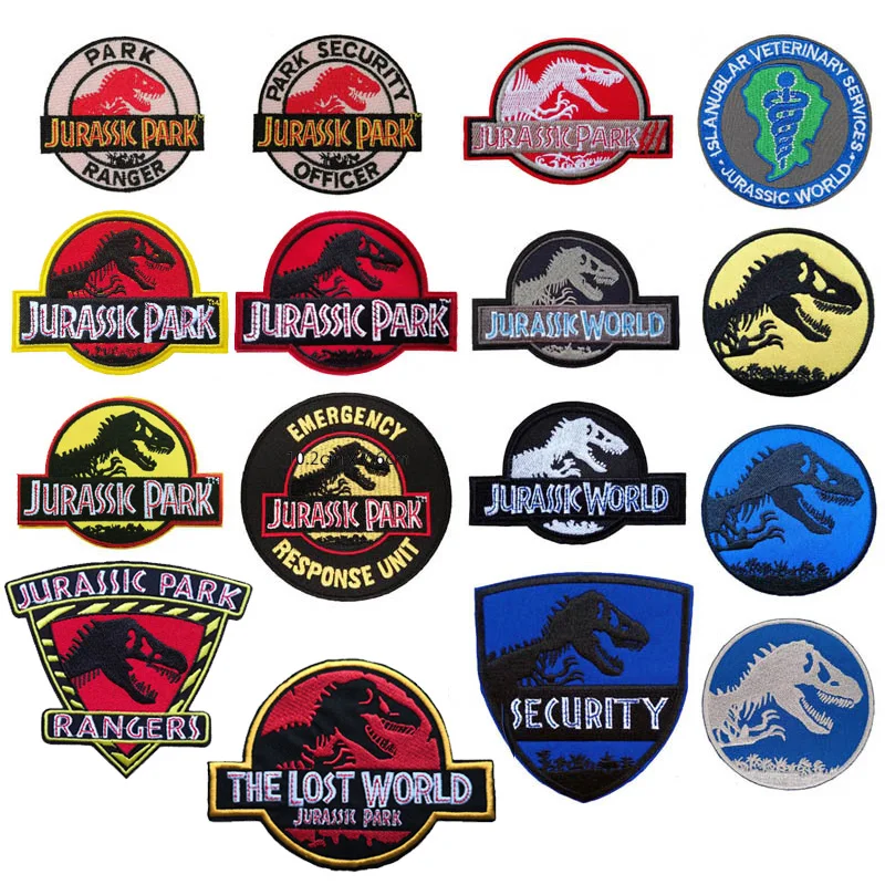 10-PCS-JURASSIC-Dinosaur-Park-Embroidered-Iron-On-Patch-Ancient-Giant ...