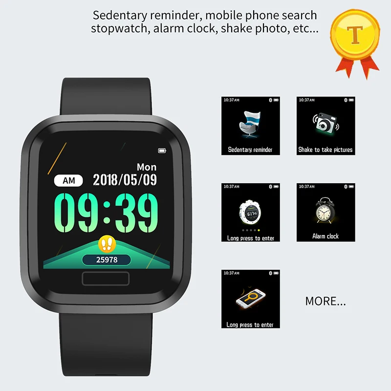 Reloj inteligente resistente al agua para hombre y mujer, pulsera con Monitor de ritmo cardíaco ...