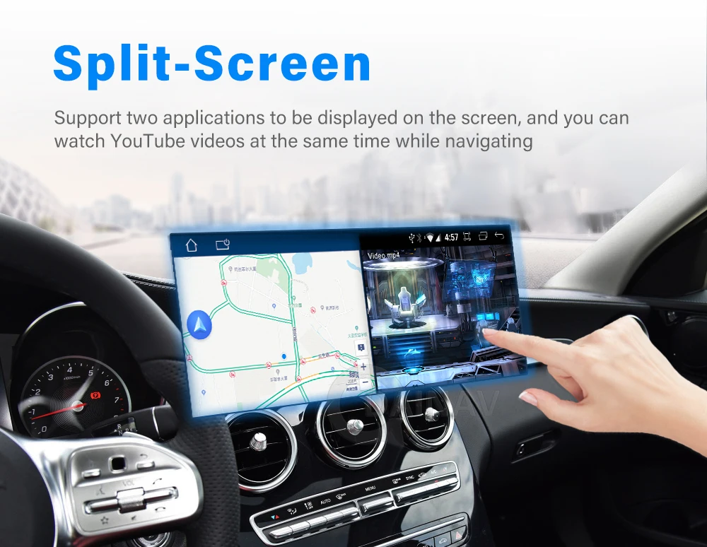 2 Din Android 10 Car Stereo Video Player For Mercedes BENZ S W221 W216 ...