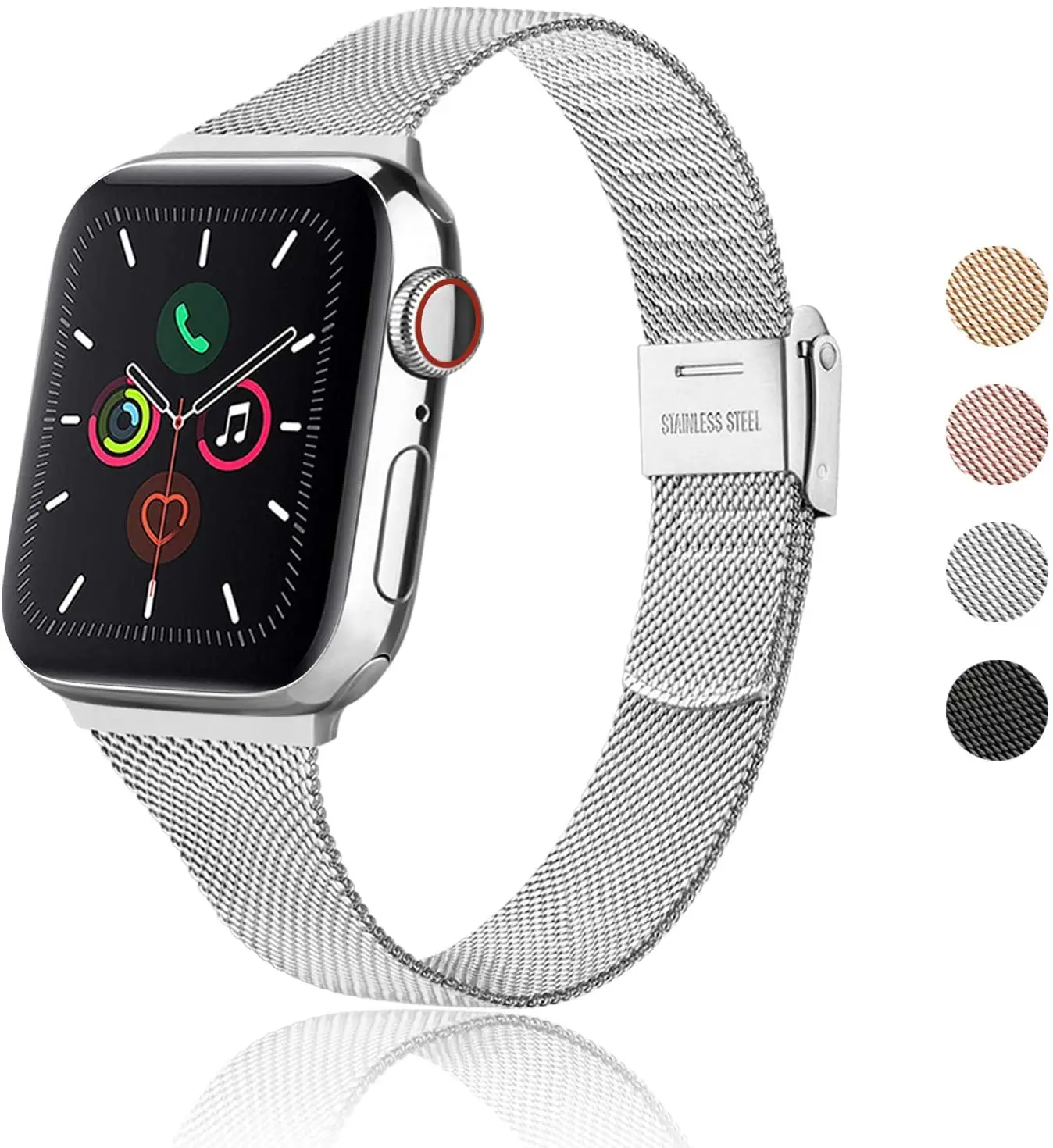 Milanese Strap For Apple Watch Band 44mm 40mm 38mm Stainless Steel Milanese Strap For Apple Watch Band 44mm 40mm 38mm Stainless Steel
