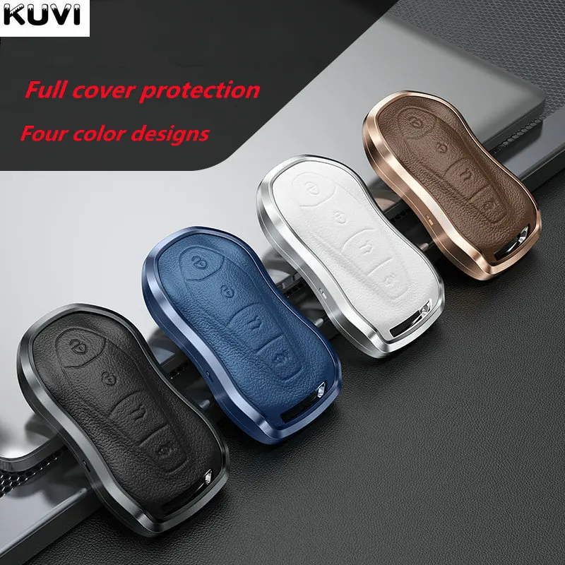 Leather-Car-Remote-Key-Case-Cover-For-Geely-Azkarra-FY11-Atlas-Pro-New ...