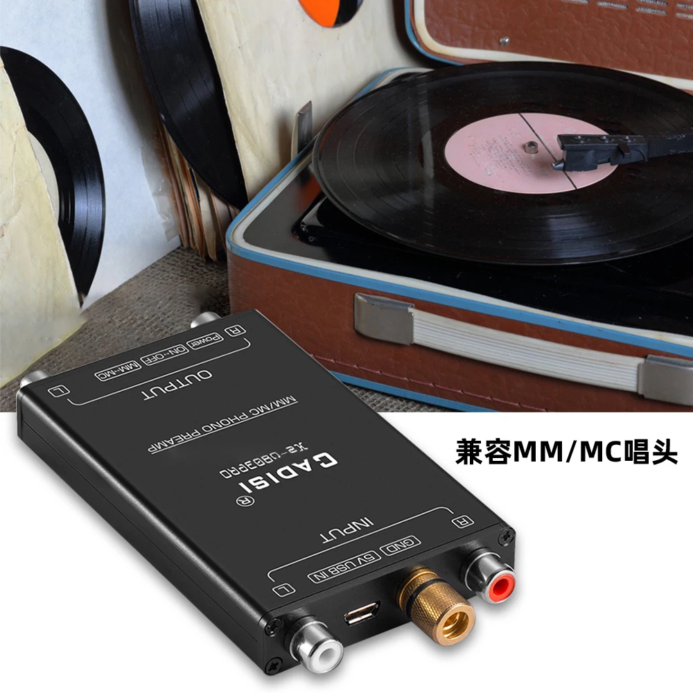 Nobsound-HiFi-Ultra-Compact-Turntable-Pr-amplificador-para-giradores-MM ...