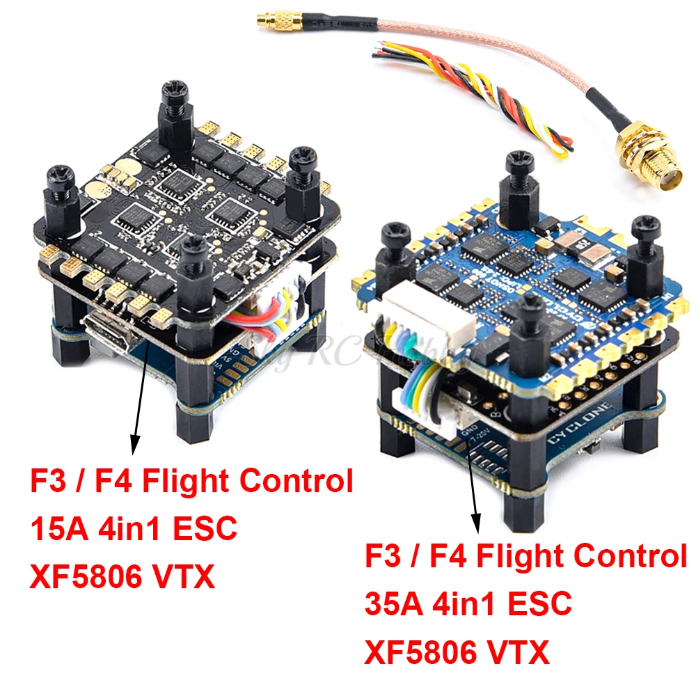 New Flytower F3 / F4 Flight Control + 15a / 35a Esc + Xf5806 400mw Vtx ...