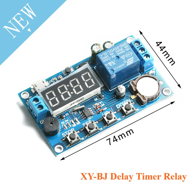 XY-BJ Real time Timing Delay Timer Relay Module DC5-60V Switch Control Board Module Clock ...